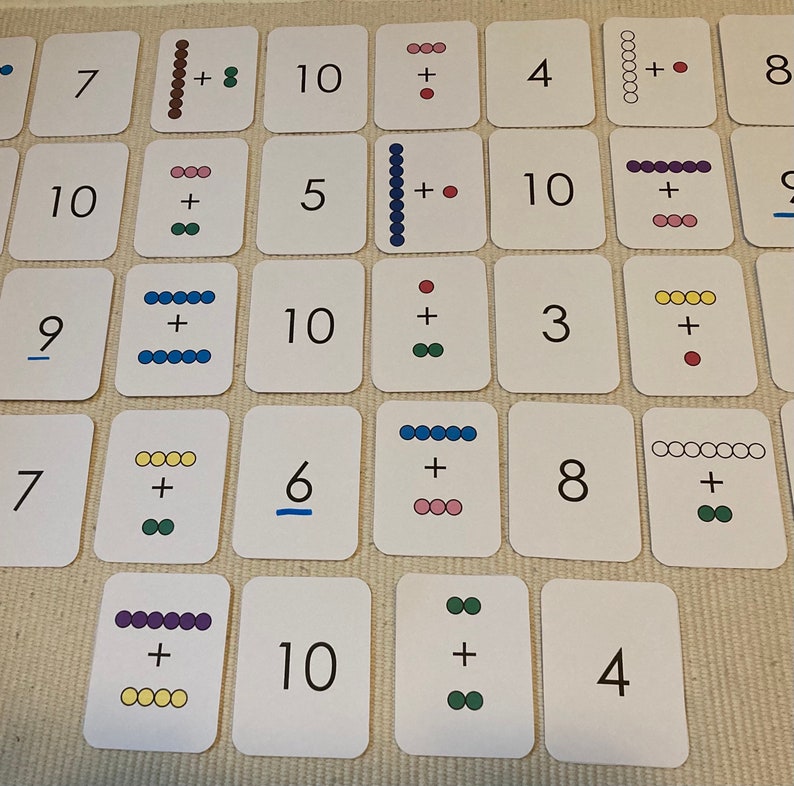 Montessori Addition Go Fish Addition Games Preschool Activity Adding to ...