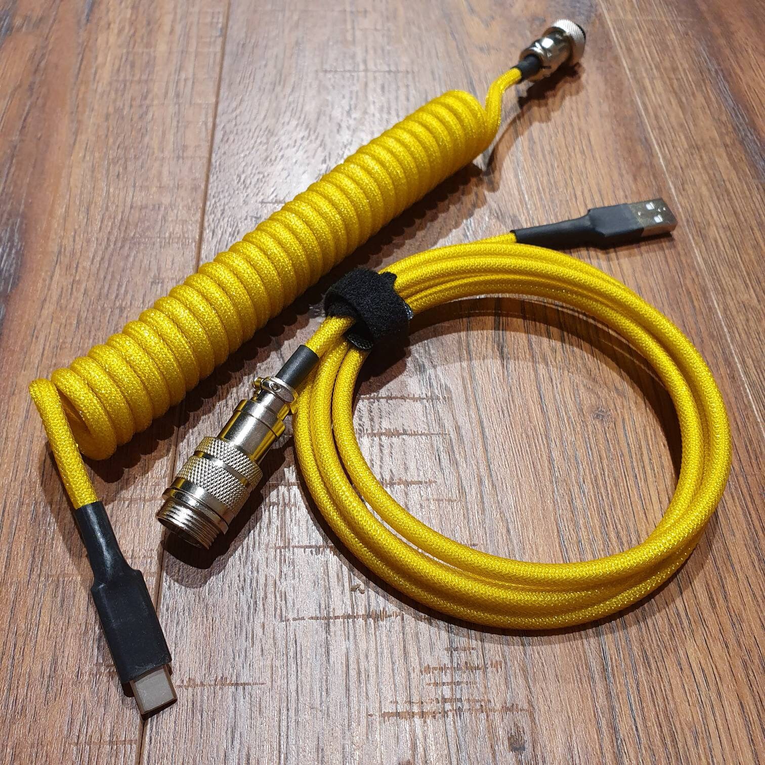Yellow Coiled Artisan USB C Cable for Mechanical Keyboards | Etsy UK