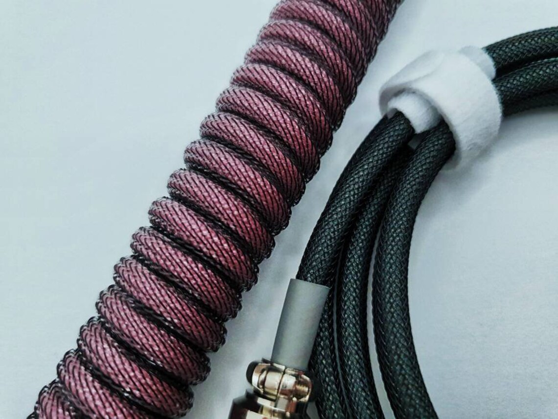 Coiled Mechanical Keyboard Cable NIGHT SAKURA | Etsy