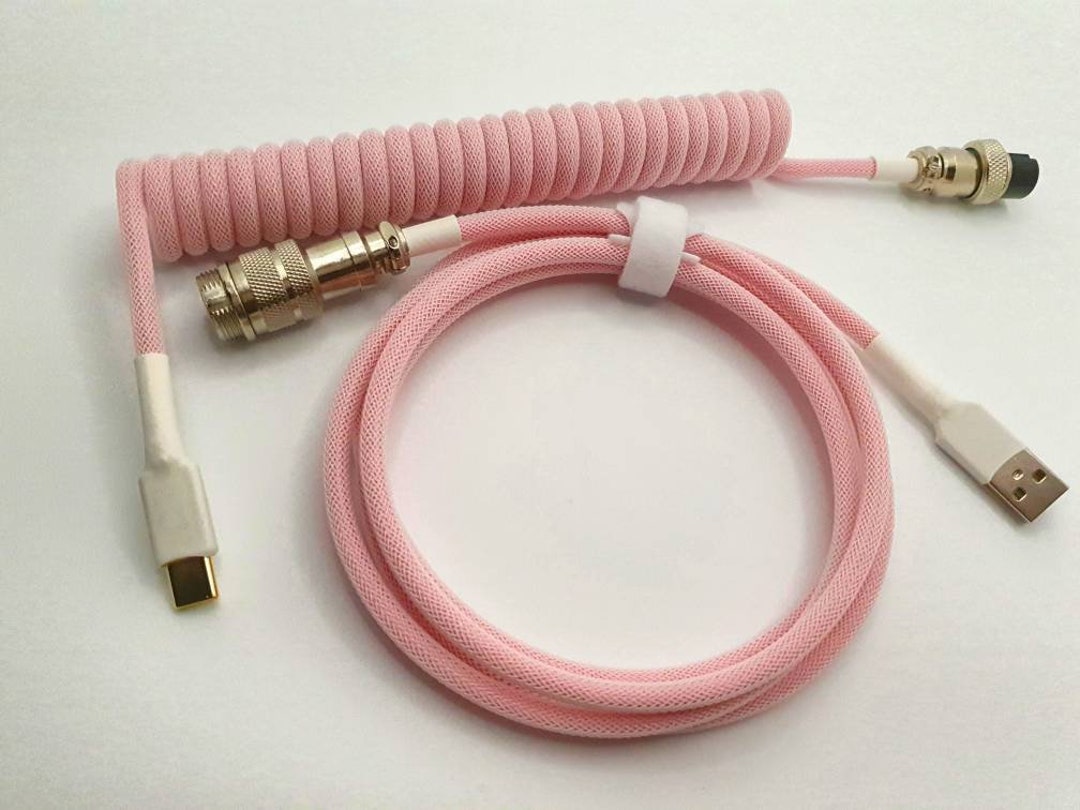 Coiled Mechanical Keyboard Cable (PINK PANTHER) - Etsy