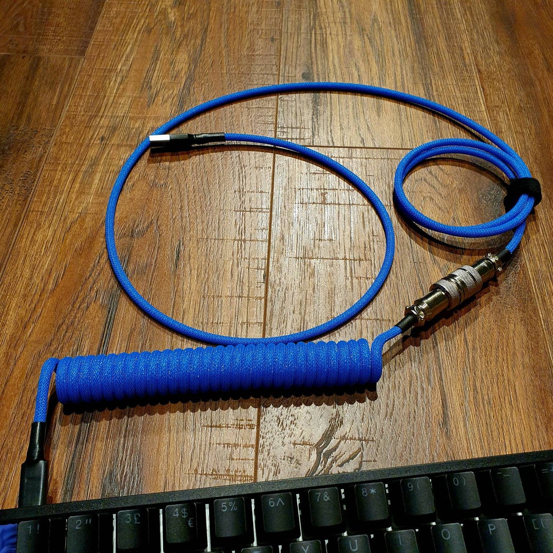 BLUE Coiled Cable USB C for Mechanical Keyboards GX16 - Etsy