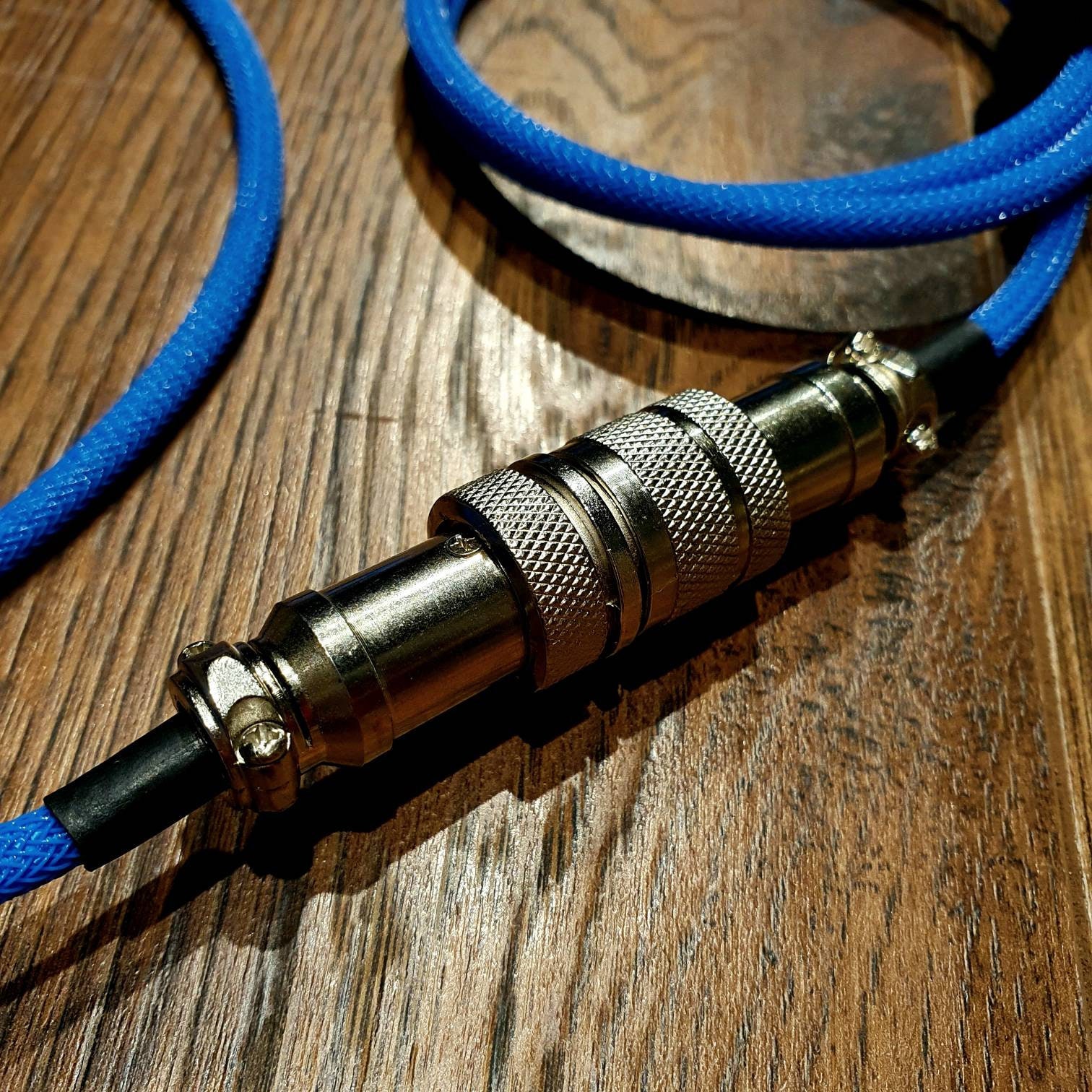 BLUE Coiled Cable USB C for Mechanical Keyboards GX16 - Etsy