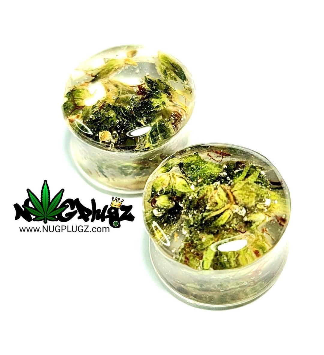 Shake Weed Gauges | Cannabis Ear Plugs | Weed Jewelry | 8mm Gauges ...