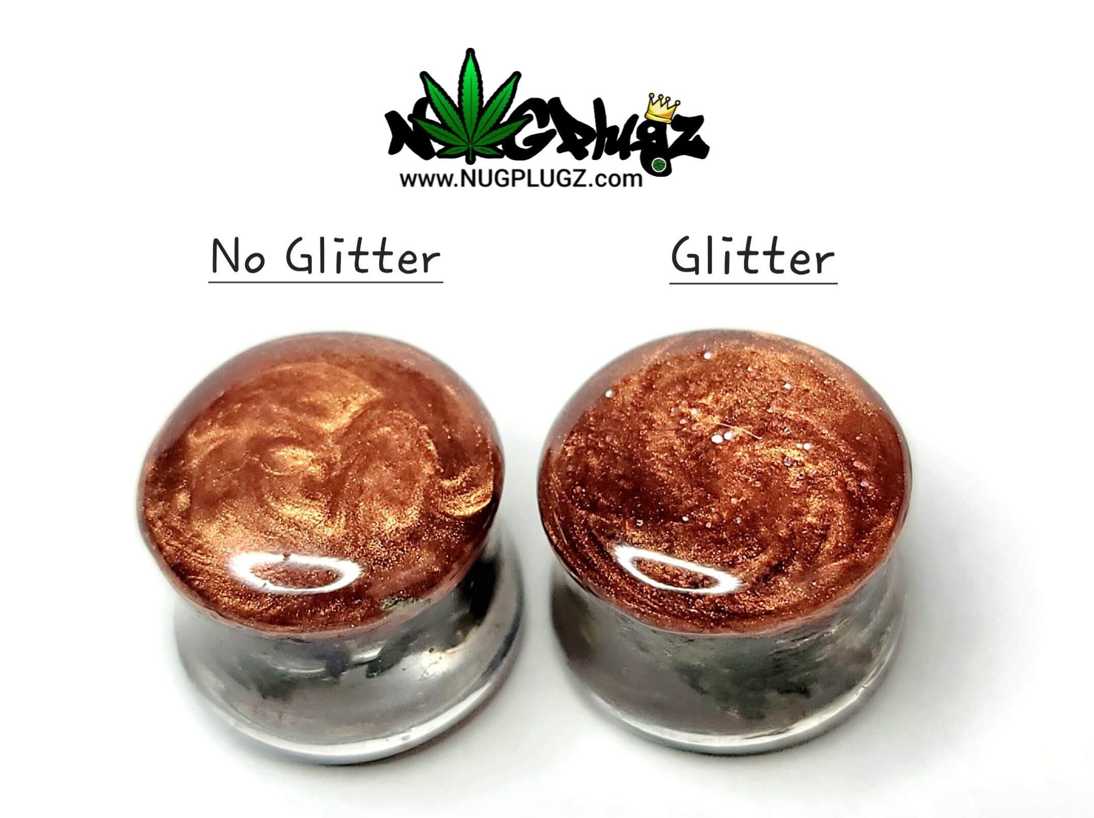 Copper Metallic Plugs Rose Gold Gauges UV Orange Double - Etsy