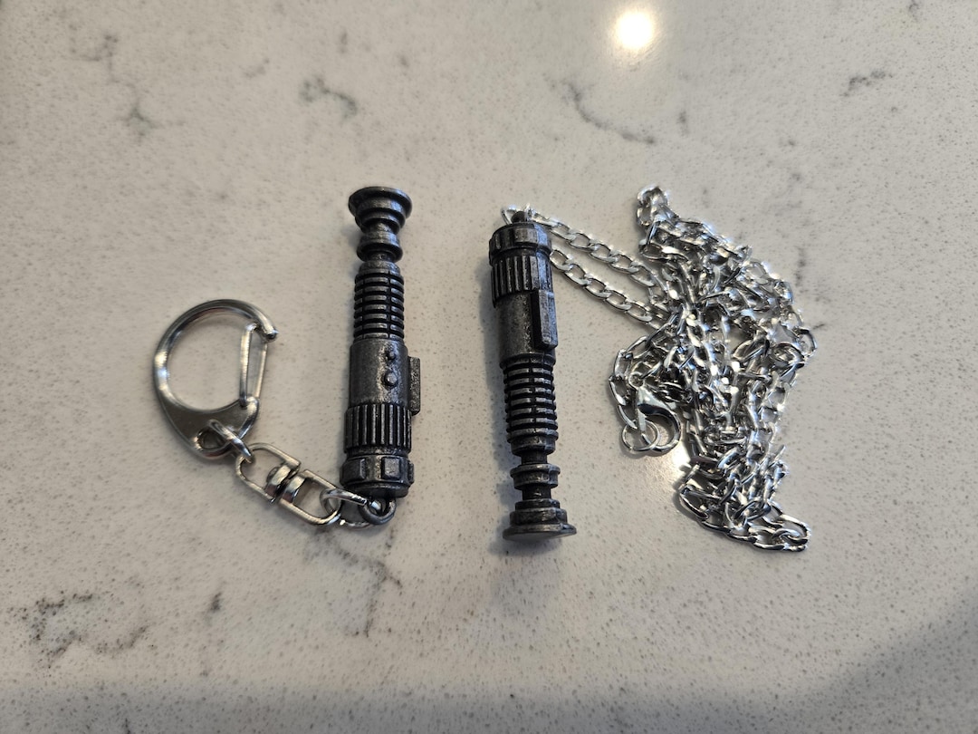 Obi-wan Kenobi Lightsaber Hilt Metal Charm Necklace or Keychain - Etsy