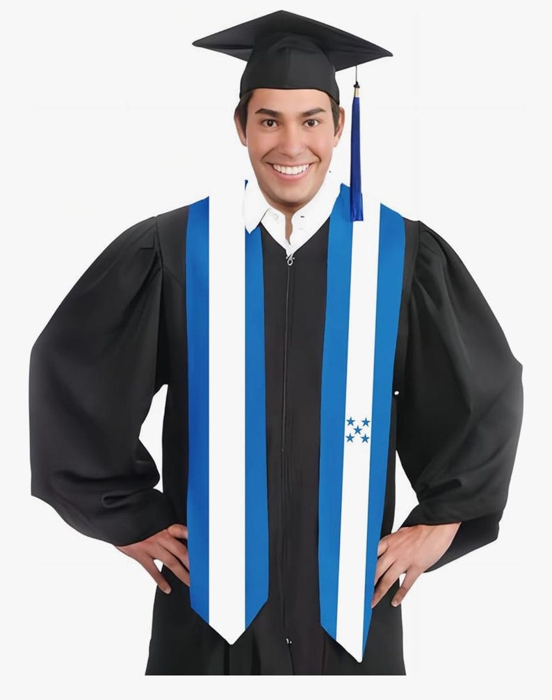 Honduras Graduation Stole Satin Sash Scarf for Study Aboard ...