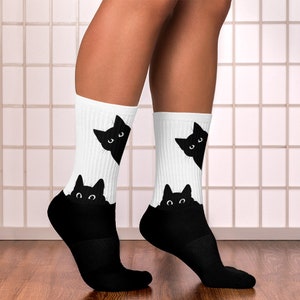 Cute Black Cat Socks Unisex Assorted Sizes | Etsy