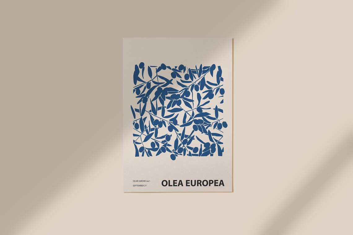 Olive Illustration Print Abstract Botanical Wall Art - Etsy