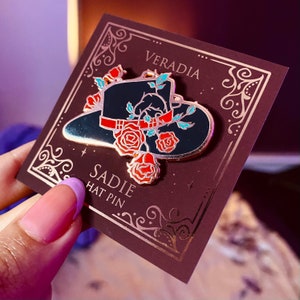 Red Roses Hat Enamel Pin Cowgirl Aesthetic Western - Etsy