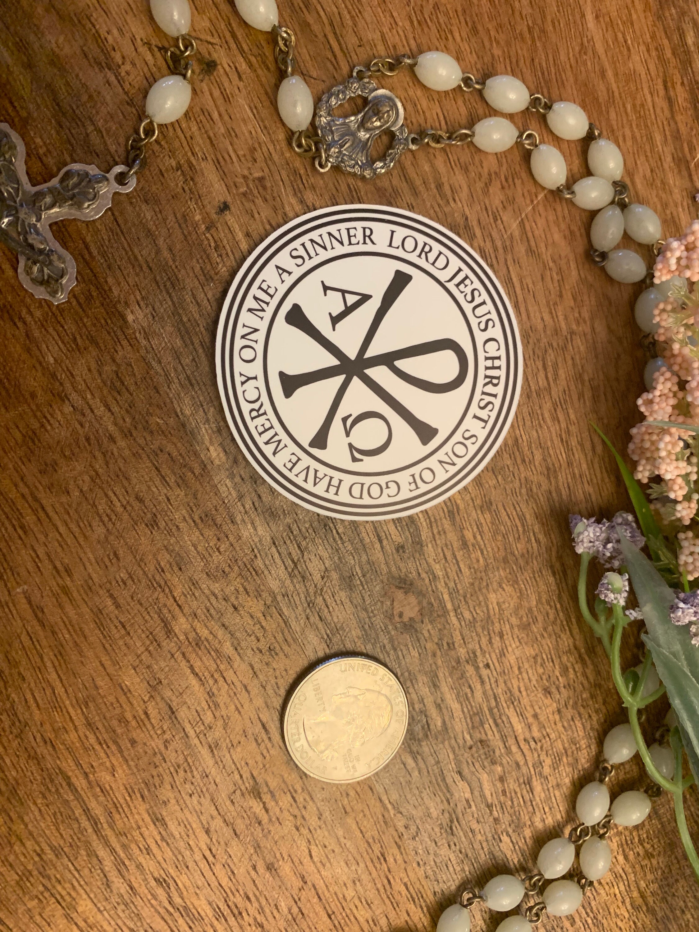 Christogram Die-cut Vinyl Sticker | Jesus Prayer | English or Latin - Etsy