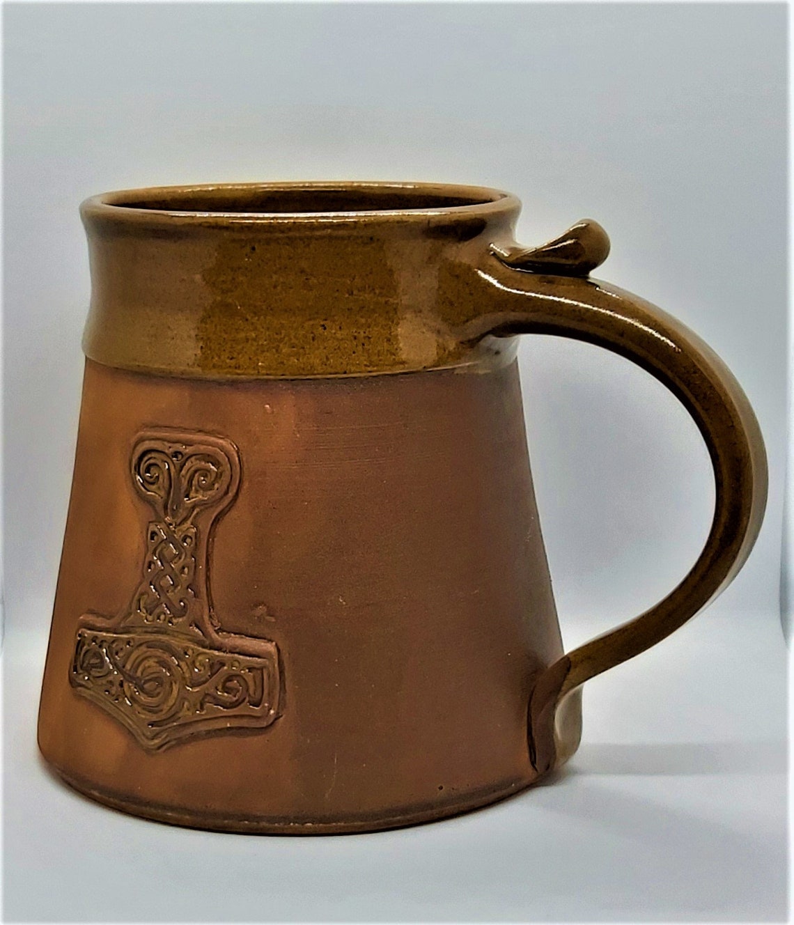 Thor's Hammer Mug Tankard 20oz Viking Handmade Ceramic Pottery Beer ...