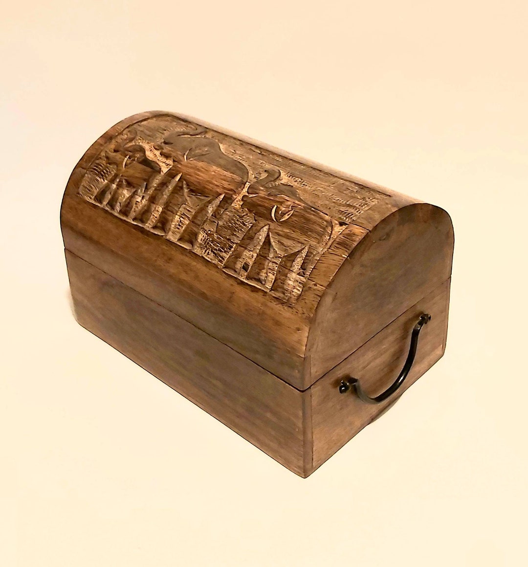 Wooden Box With Elephants Large 23x15x15 Cm Mango Wood Gift - Etsy UK