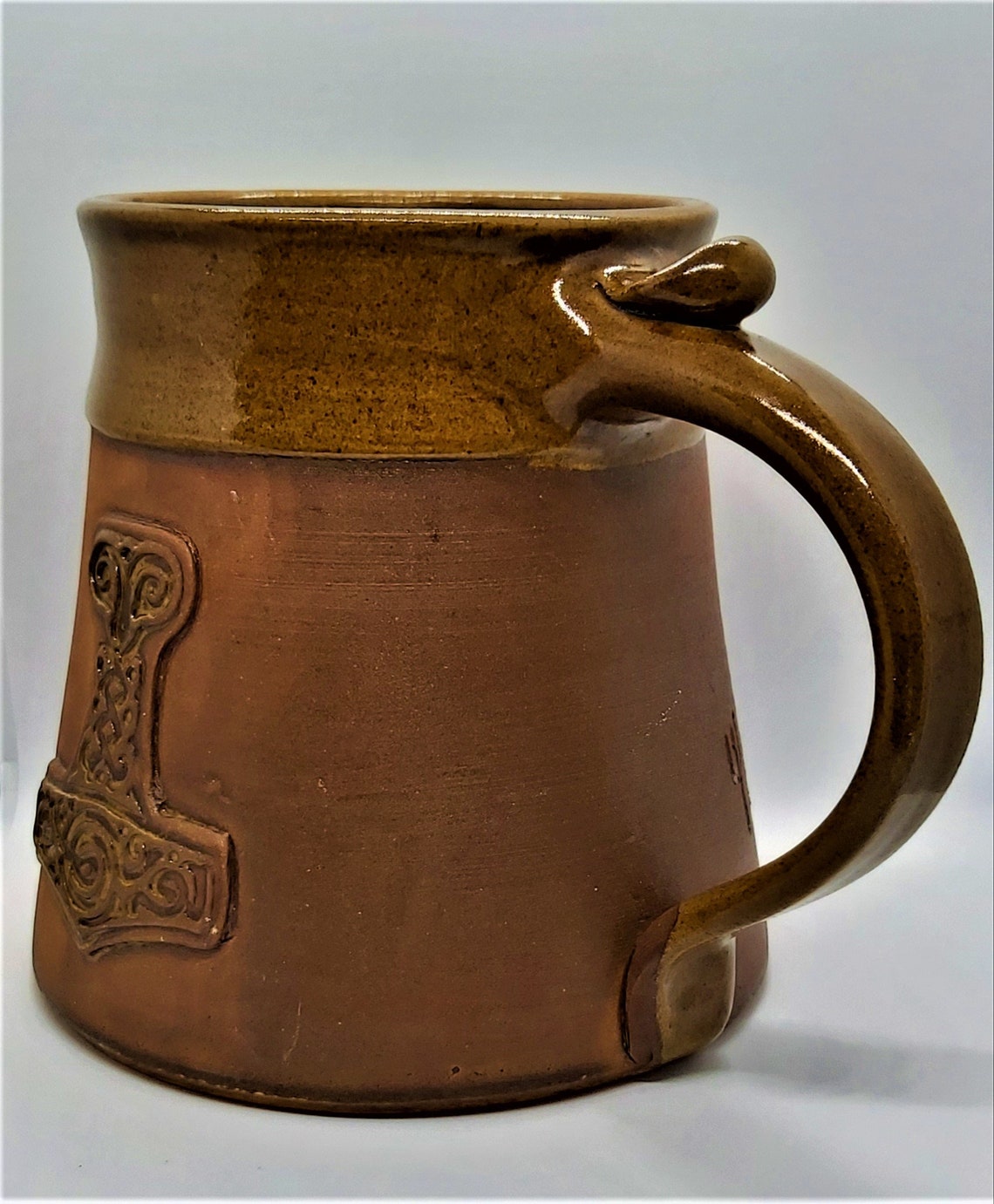 Thor's Hammer Mug Tankard 20oz Viking Handmade Ceramic Pottery Beer ...