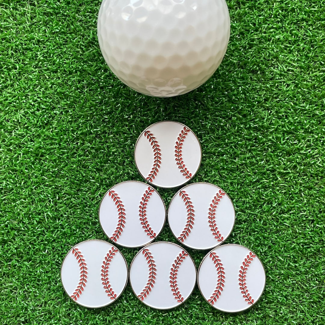 Baseball Golf Ball Markers Pack - Golf Gift, Golf Accessory, Boyfriend ...