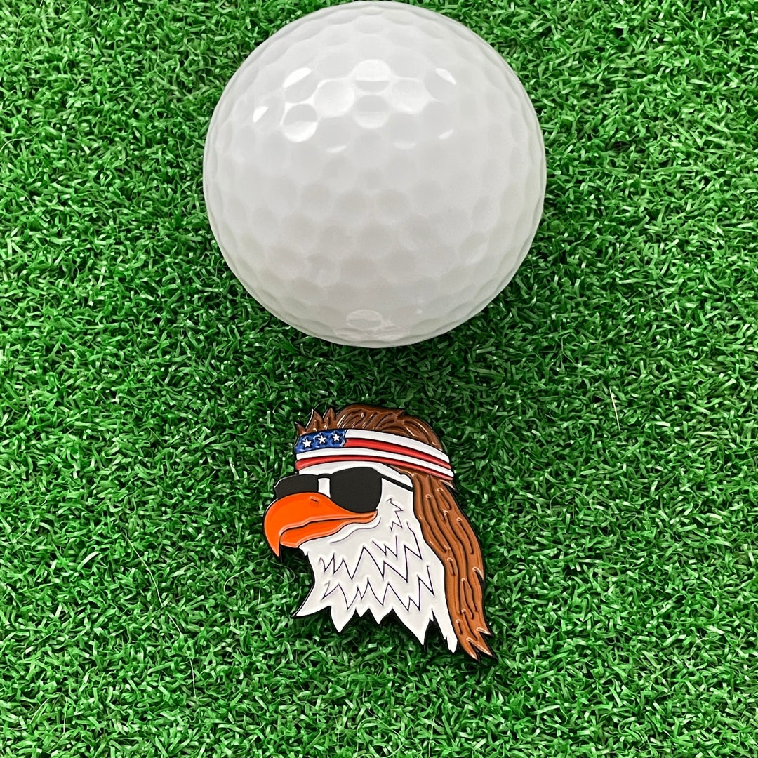 Patriotic 'merica Eagle Golf Ball Marker - Golf Gift, Golf Accessory ...