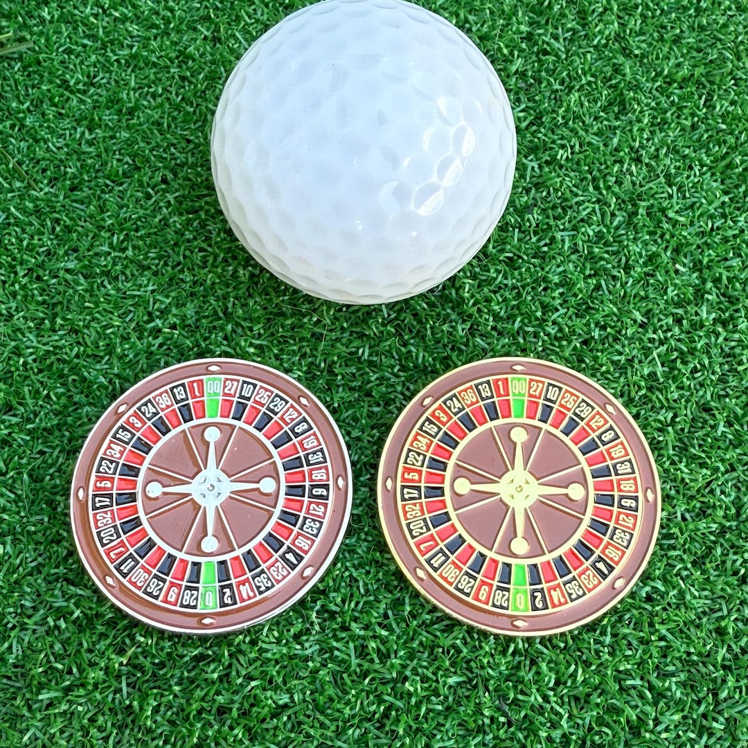 Roulette Wheel Golf Ball Marker - Golf Gift, Golf Accessory, Boyfriend ...