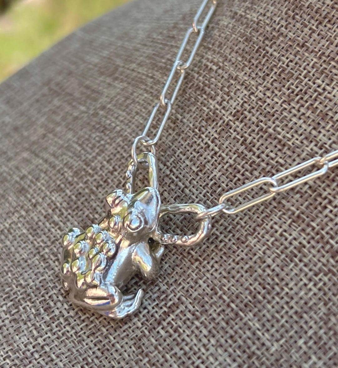 Solid Sterling Silver Frog Necklace, Hand Made and One of a Kind. - Etsy