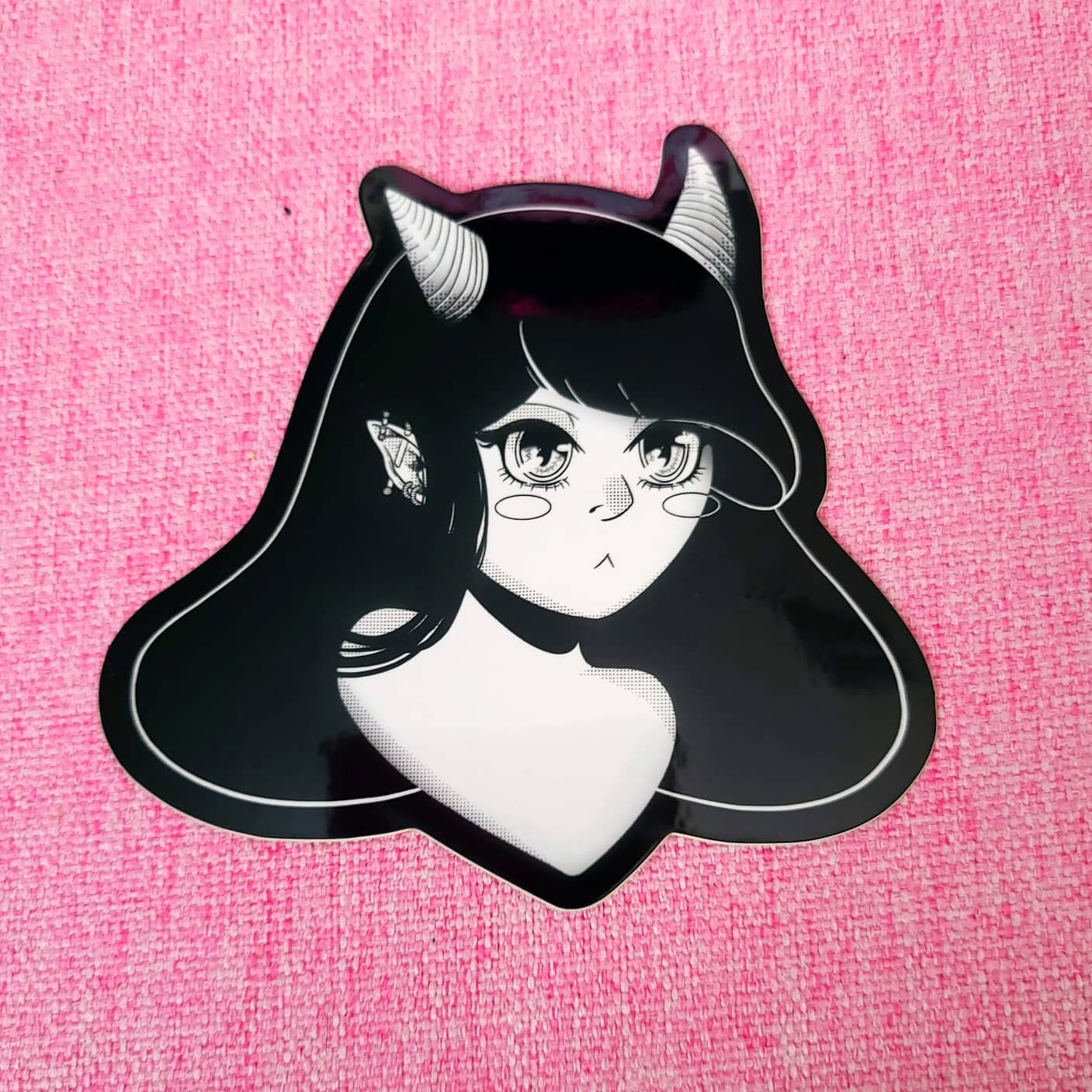 Cute Demon Vinyl Sticker - Etsy