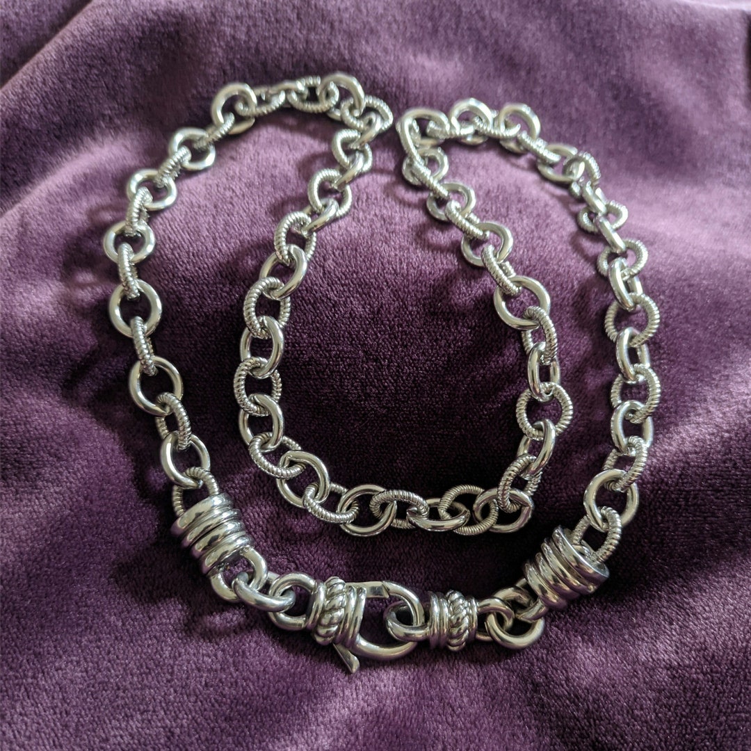 Judith Ripka 925 Magnetic Chain Necklace With 925 Enhancer Clasp - Etsy
