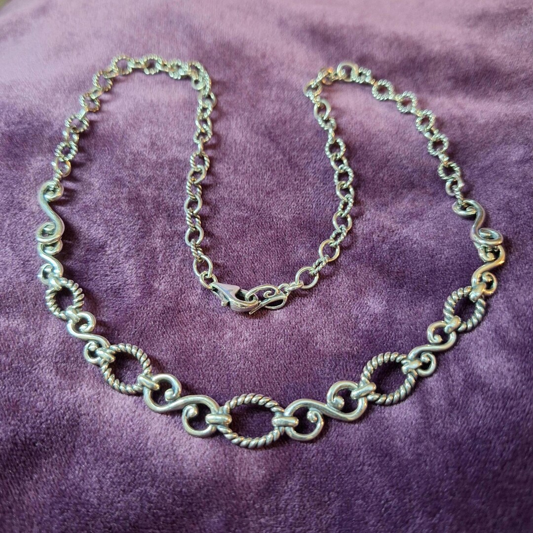 Carolyn Pollack Signature Filigree Scroll Necklace - Etsy