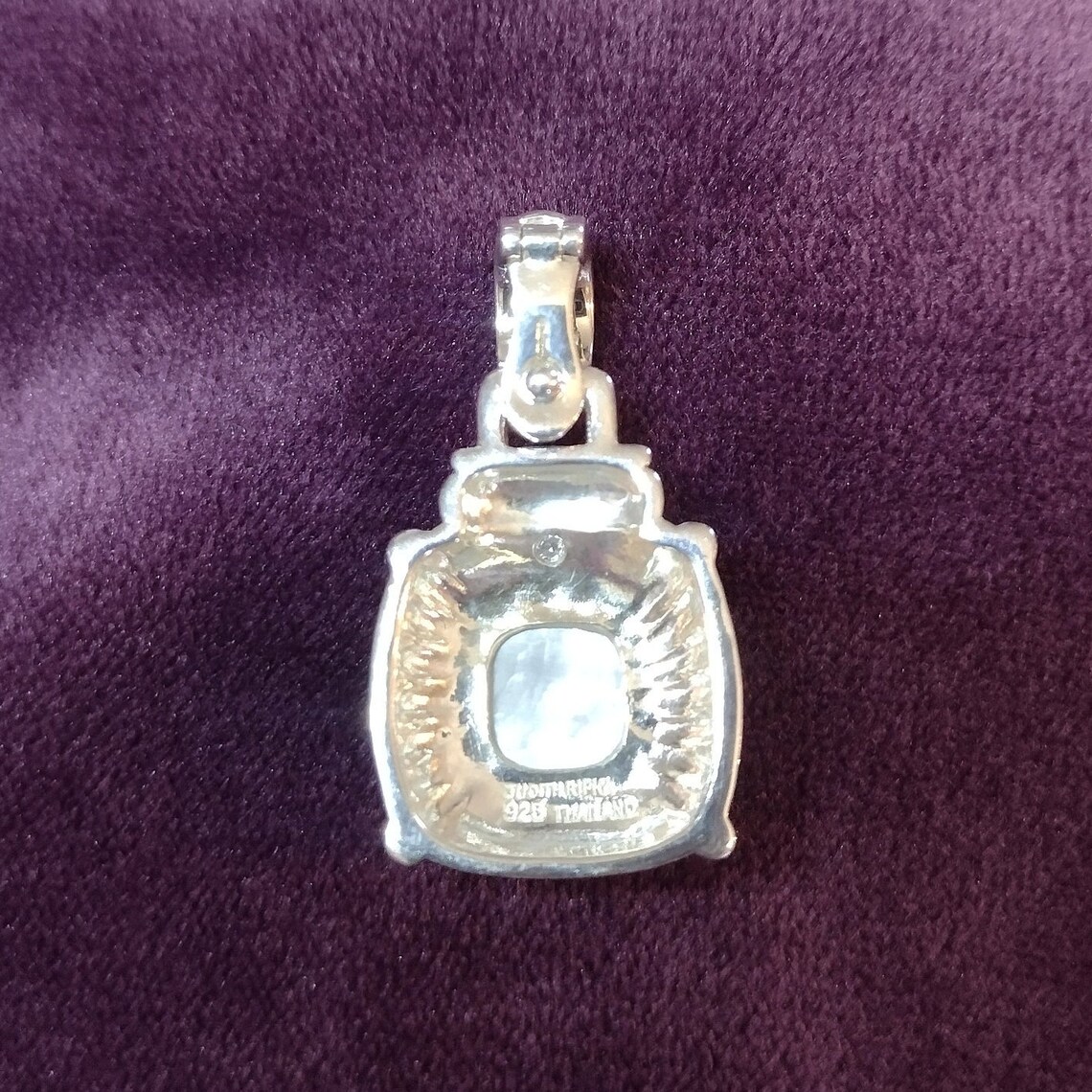 Judith Ripka MOP & CZ Enhancer Pendant .925 - Etsy