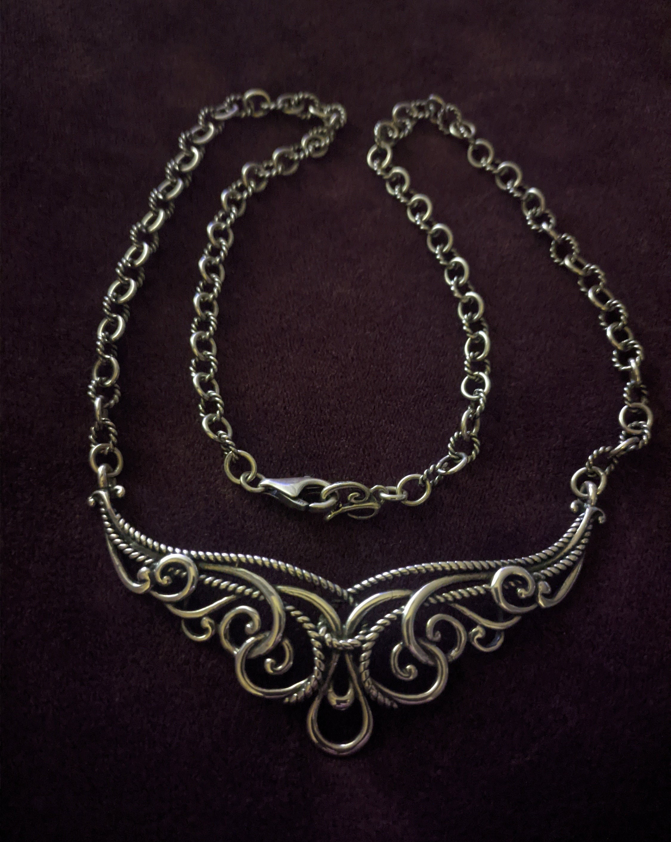 Carolyn Pollack Signature Scroll Necklace - Etsy