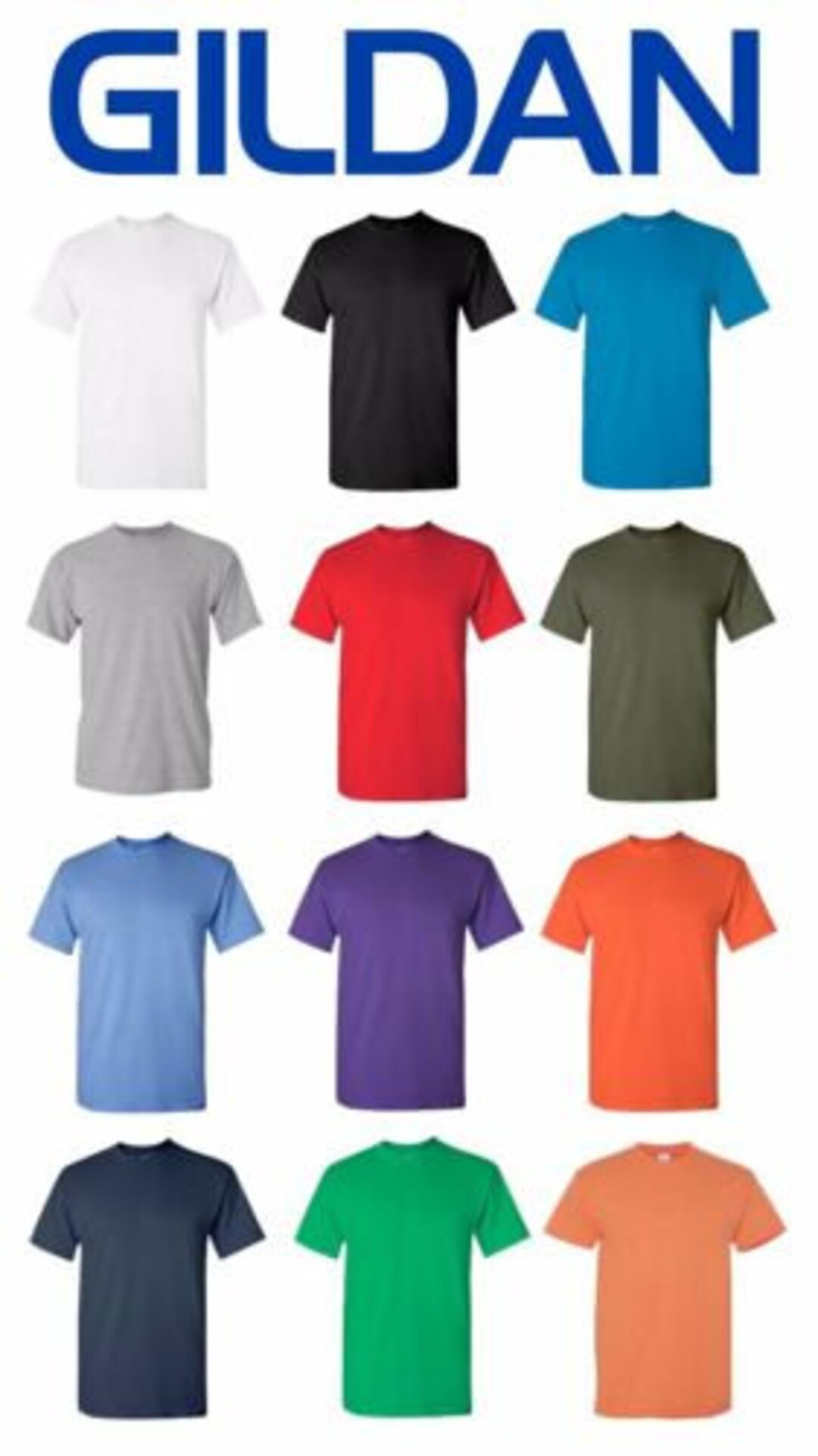 Gildan T-shirt, G500, Blank Short Sleeves, 5.3oz, S-xl, Heavy Cotton - Etsy