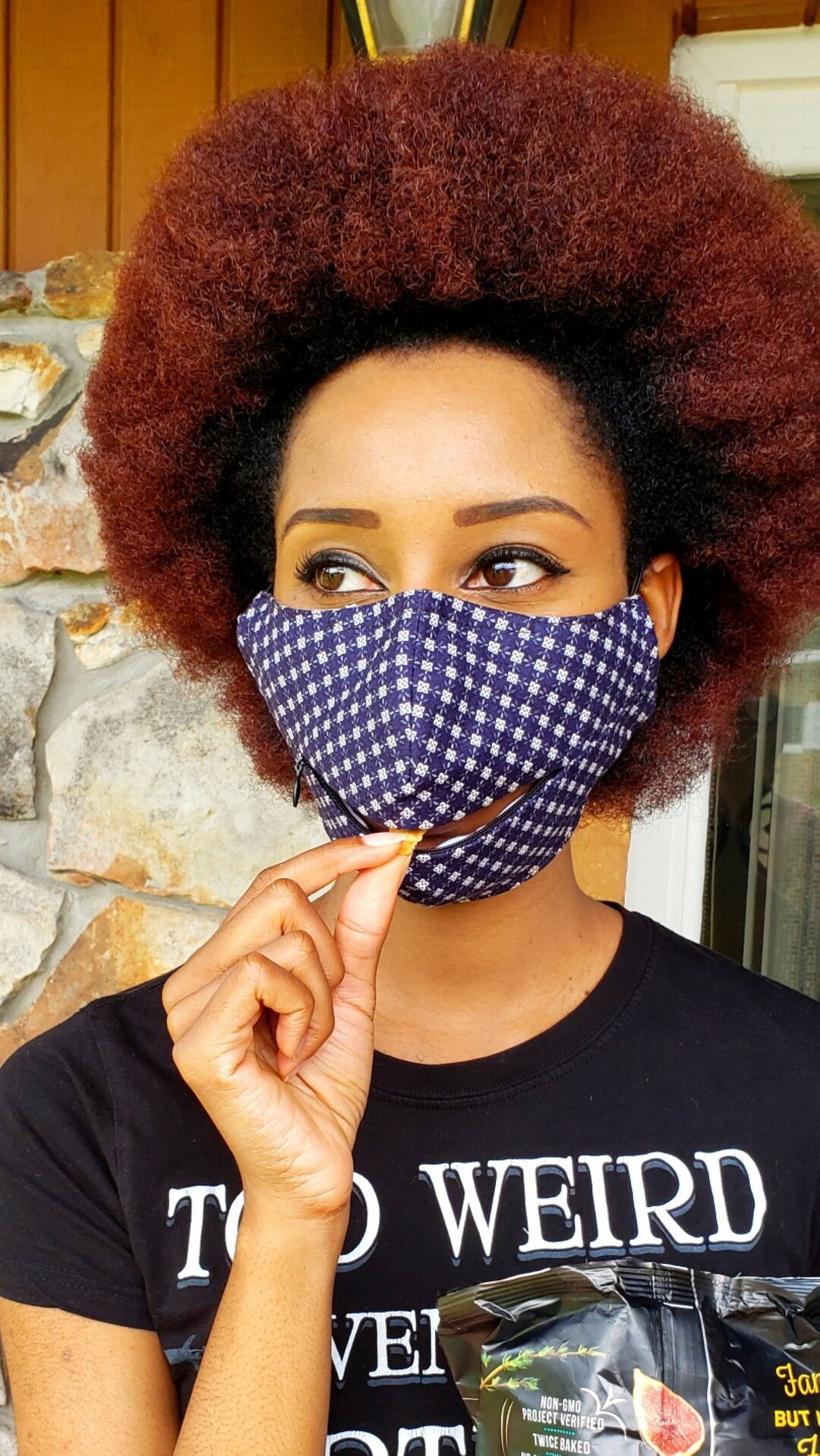 Squared Zipper Face Mask Cool Face Mask Open Mouth Face - Etsy