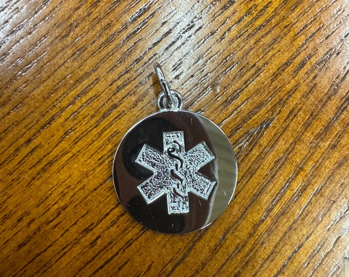 Sterling Silver Medical Symbol Charm - Etsy