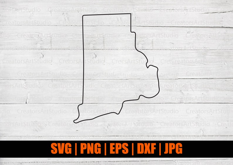 Rhode Island Outline Svg Png Eps Dxf Jpg Files Clip Art - Etsy