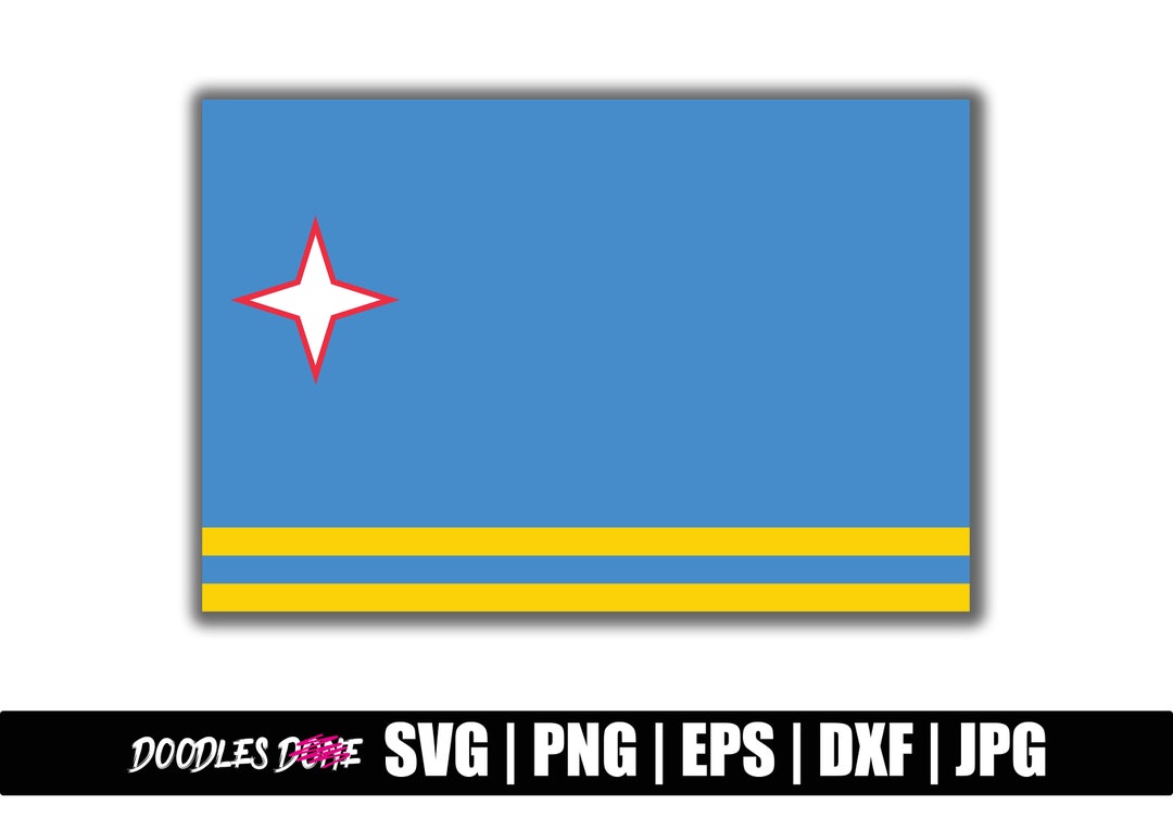 Aruba Flag Svg, Png, Eps, Dxf, Jpg Files, Clip Art, Vector, Cricut, Cut ...