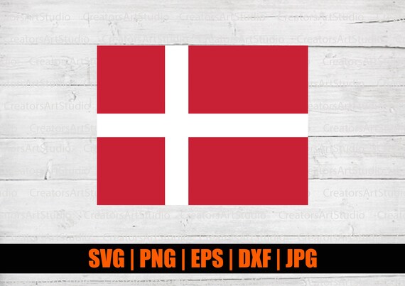 Denmark Flag Svg Png Eps Dxf Jpg Files Instant Download | Etsy