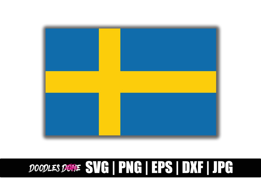 Sweden Flag Svg, Png, Eps, Dxf, Jpg Files, Clip Art, Vector, Cricut ...