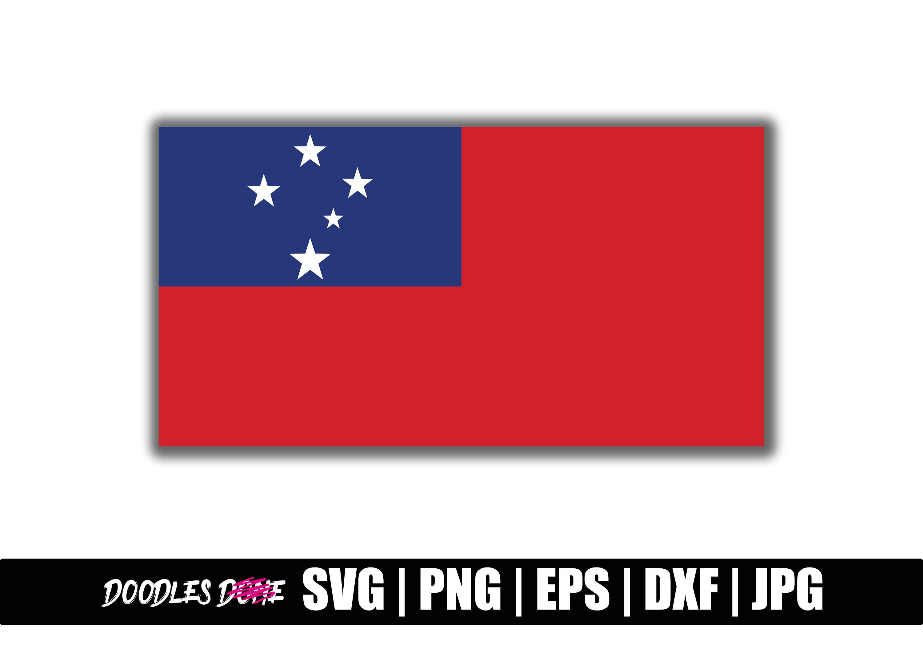 Samoa Flag Svg, Png, Eps, Dxf, Jpg Files, Clip Art, Vector, Cricut, Cut ...