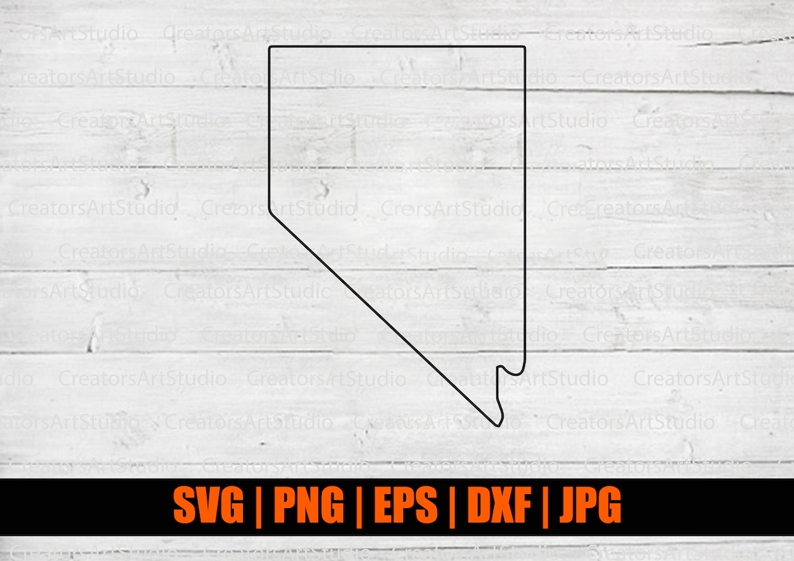 Nevada Outline Svg Png Eps Dxf Jpg Files Clip Art - Etsy