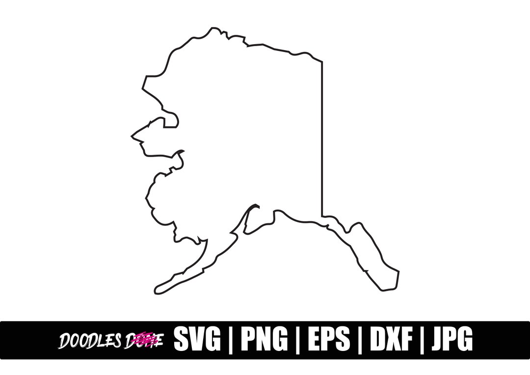 Alaska Outline SVG | Alaska Clip Art | Alaska Vector | Alaska Cricut ...