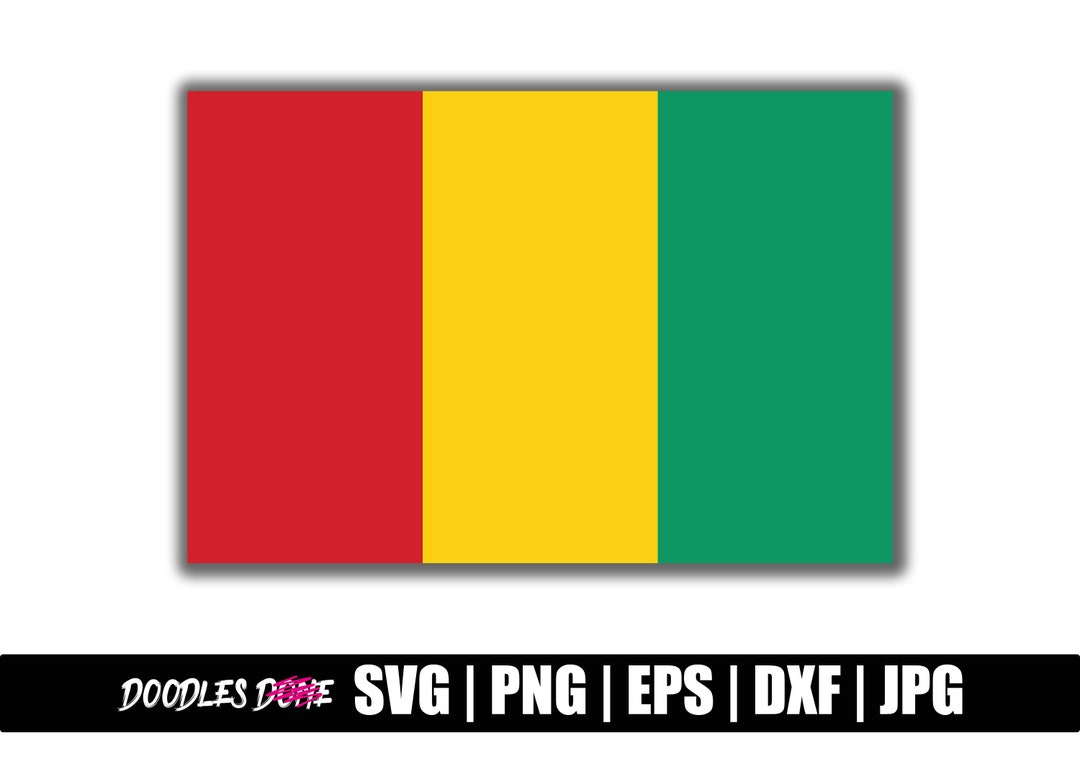 Guinea Flag Svg, Png, Eps, Dxf, Jpg Files, Clip Art, Vector, Cricut ...