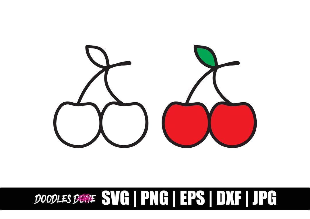 Cherry Svg, Png, Eps, Dxf, Jpg Files, Clip Art, Vector, Cricut, Cut ...