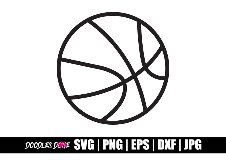 Basketball SVG Basketball Outline Cut Files Basketball Basketball ...