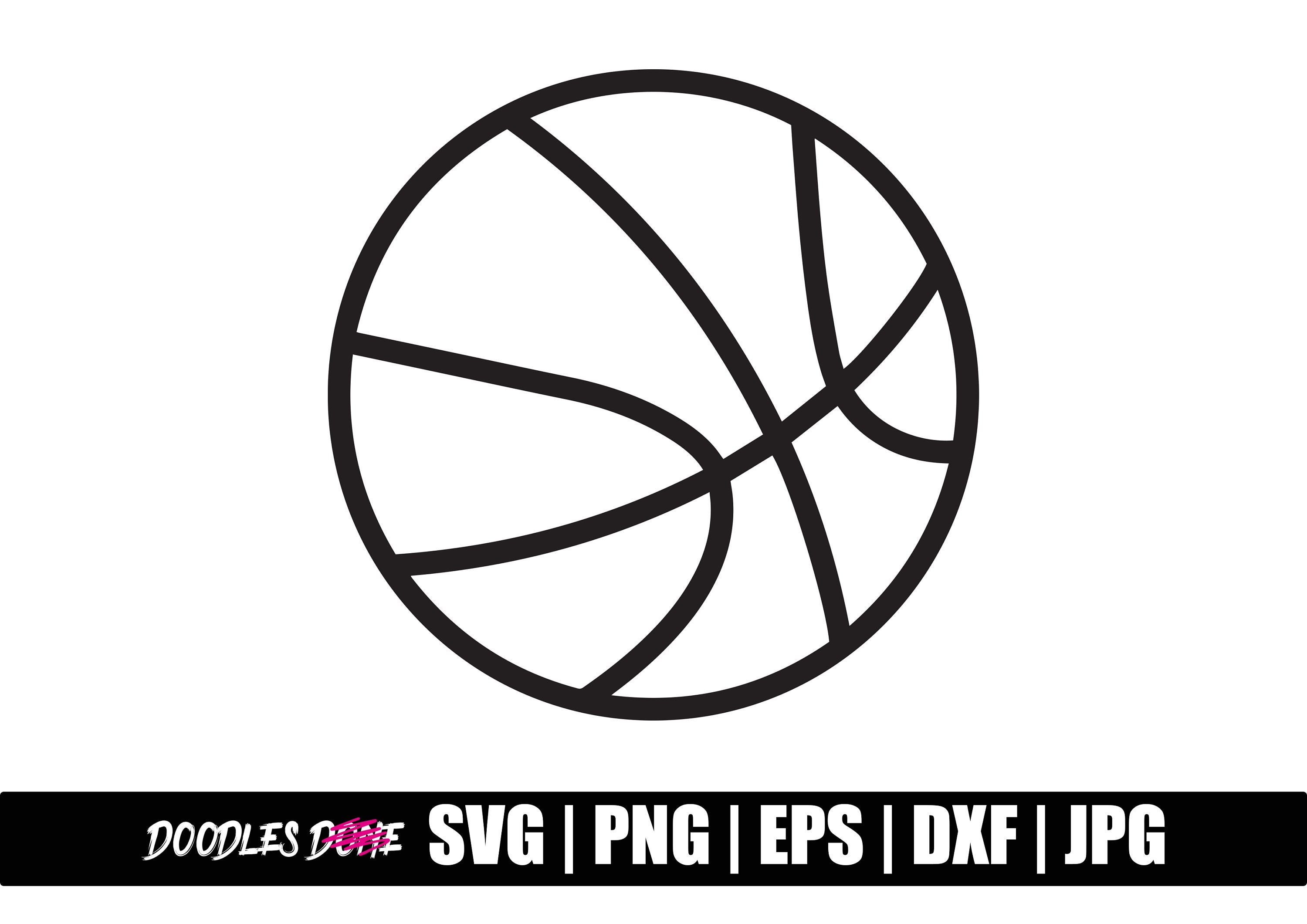 Basketball SVG Basketball Outline Cut Files Basketball Basketball ...