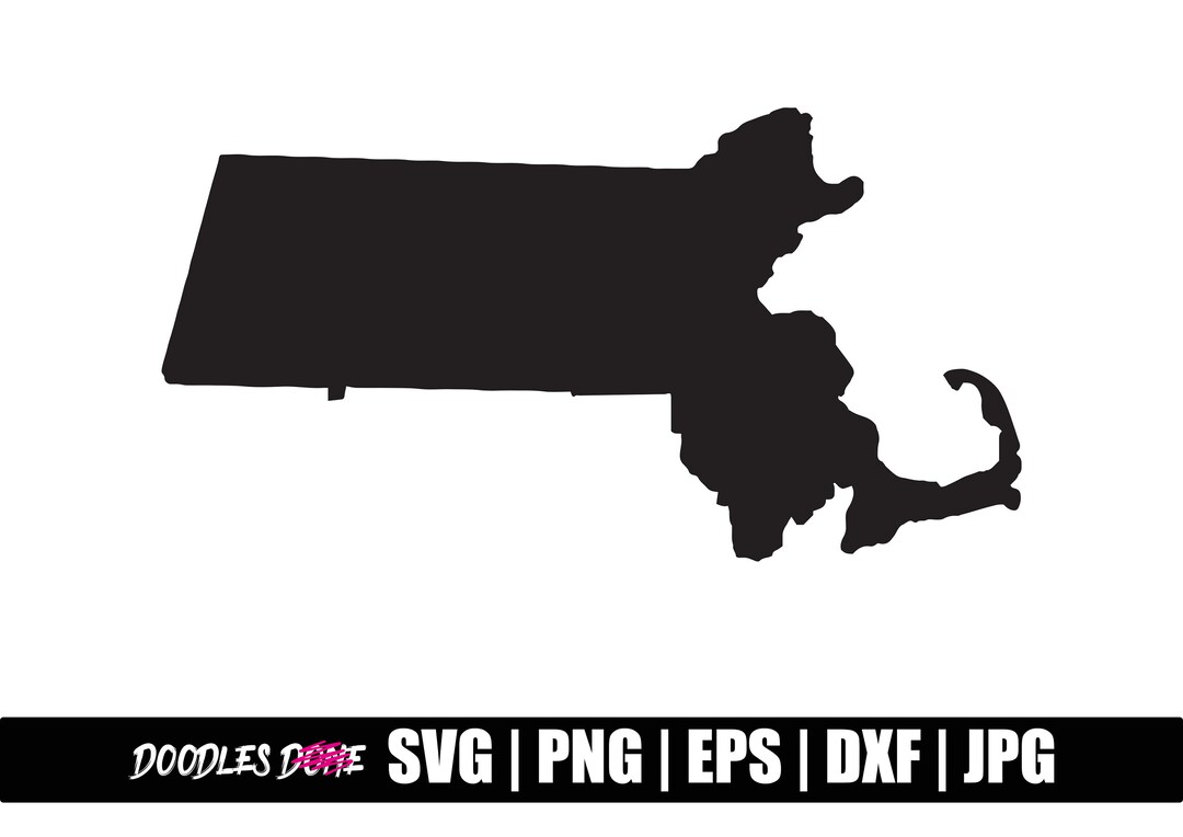 Massachusetts State Svg, Png, Eps, Dxf, Jpg Files, Clip Art, Vector ...