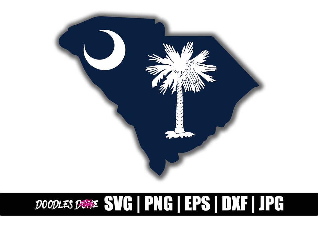 South Carolina Outline Svg, Png, Eps, Dxf, Jpg Files, Clip Art, Vector ...