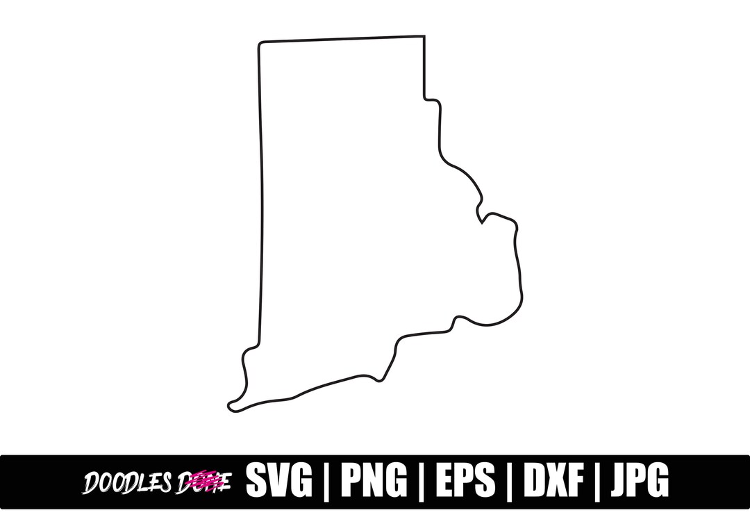 Rhode Island Outline Svg, Png, Eps, Dxf, Jpg Files, Clip Art, Vector ...