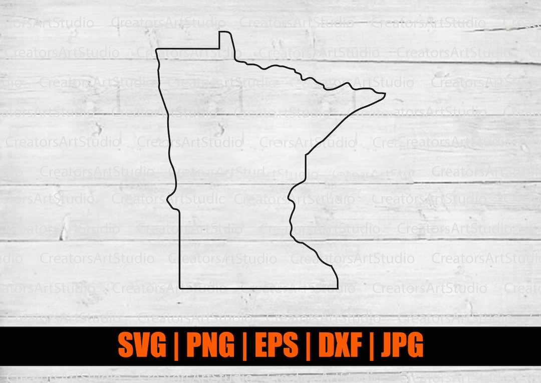 Minnesota Outline Svg Png Eps Dxf Jpg Files Clip Art - Etsy