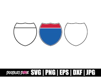 Interstate Shield SVG Interstate Shield Clip Art Interstate Shield ...