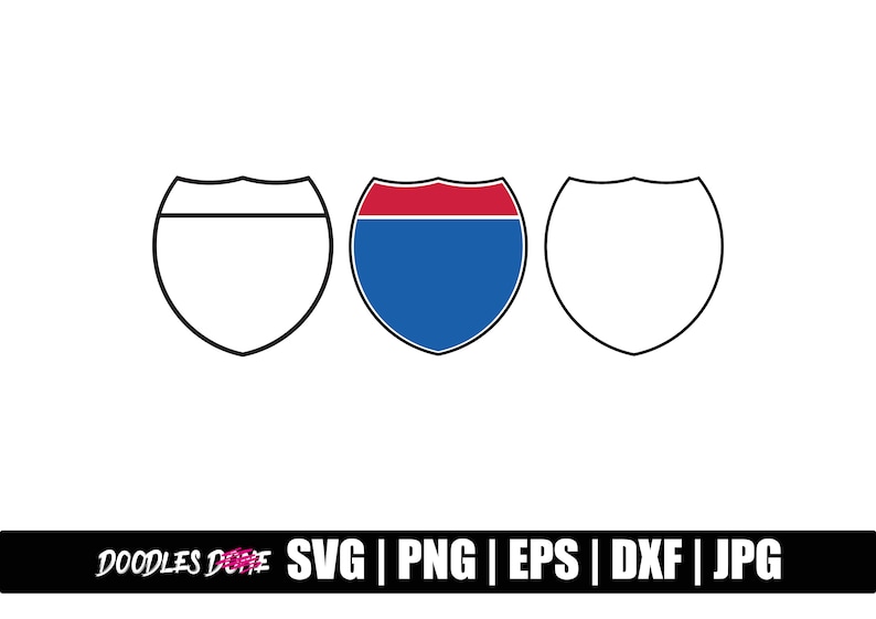 Interstate Shield SVG Interstate Shield Clip Art Interstate Shield ...