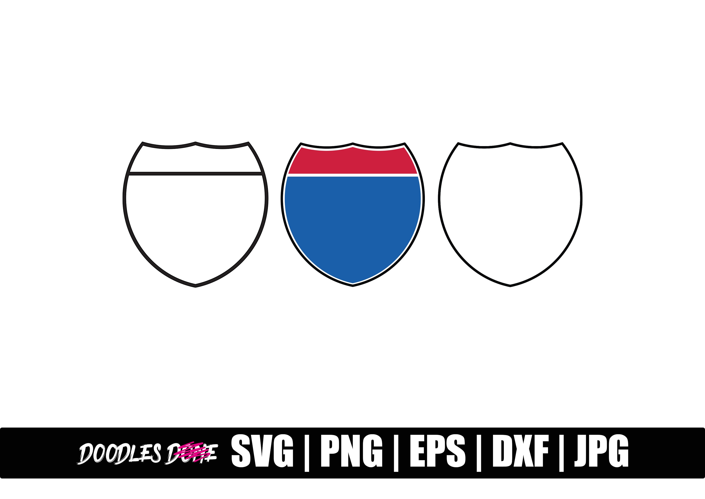 Interstate Shield SVG Interstate Shield Clip Art Interstate Shield ...