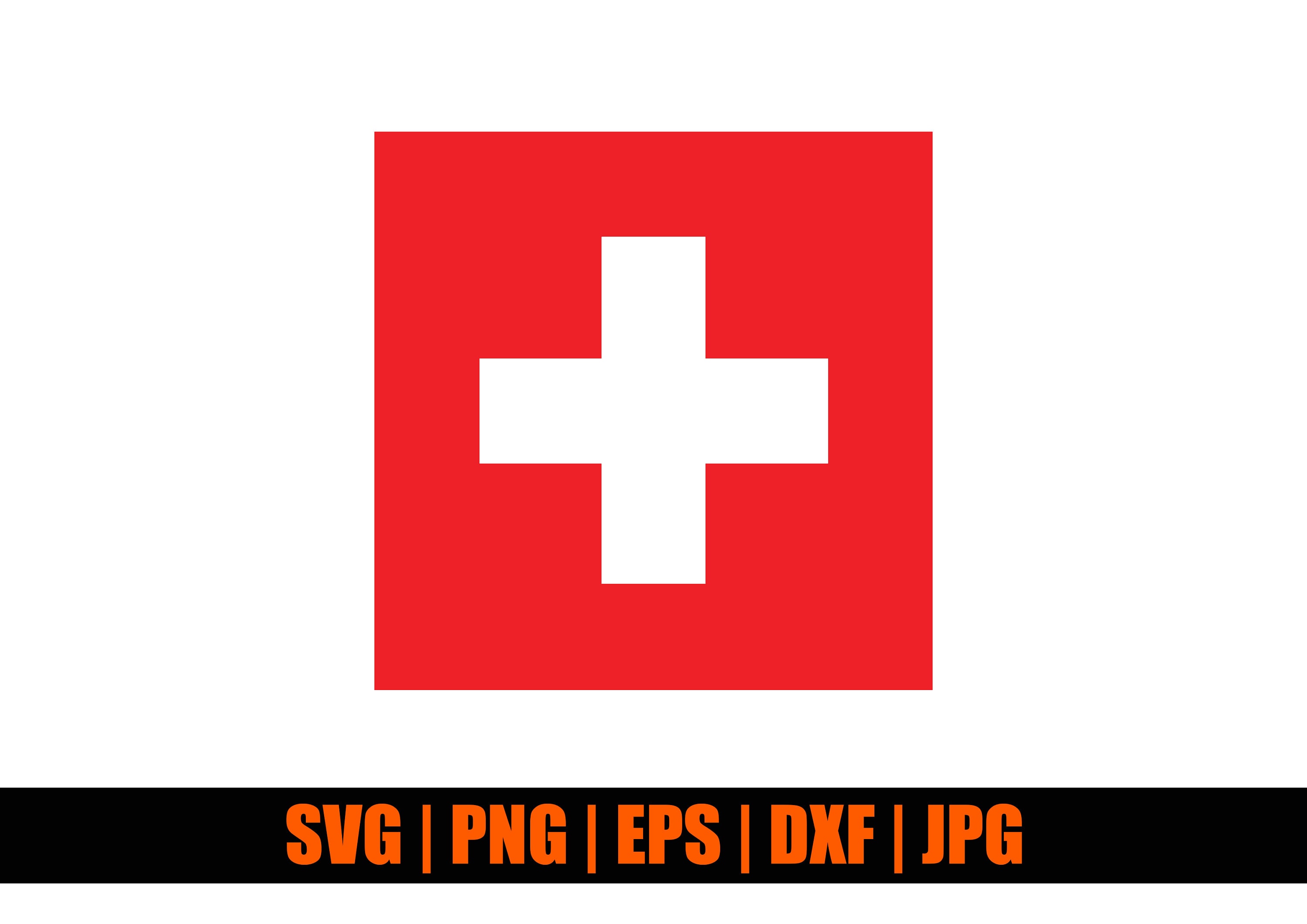 Switzerland Flag Svg Png Eps Dxf Jpg Files Instant | Etsy