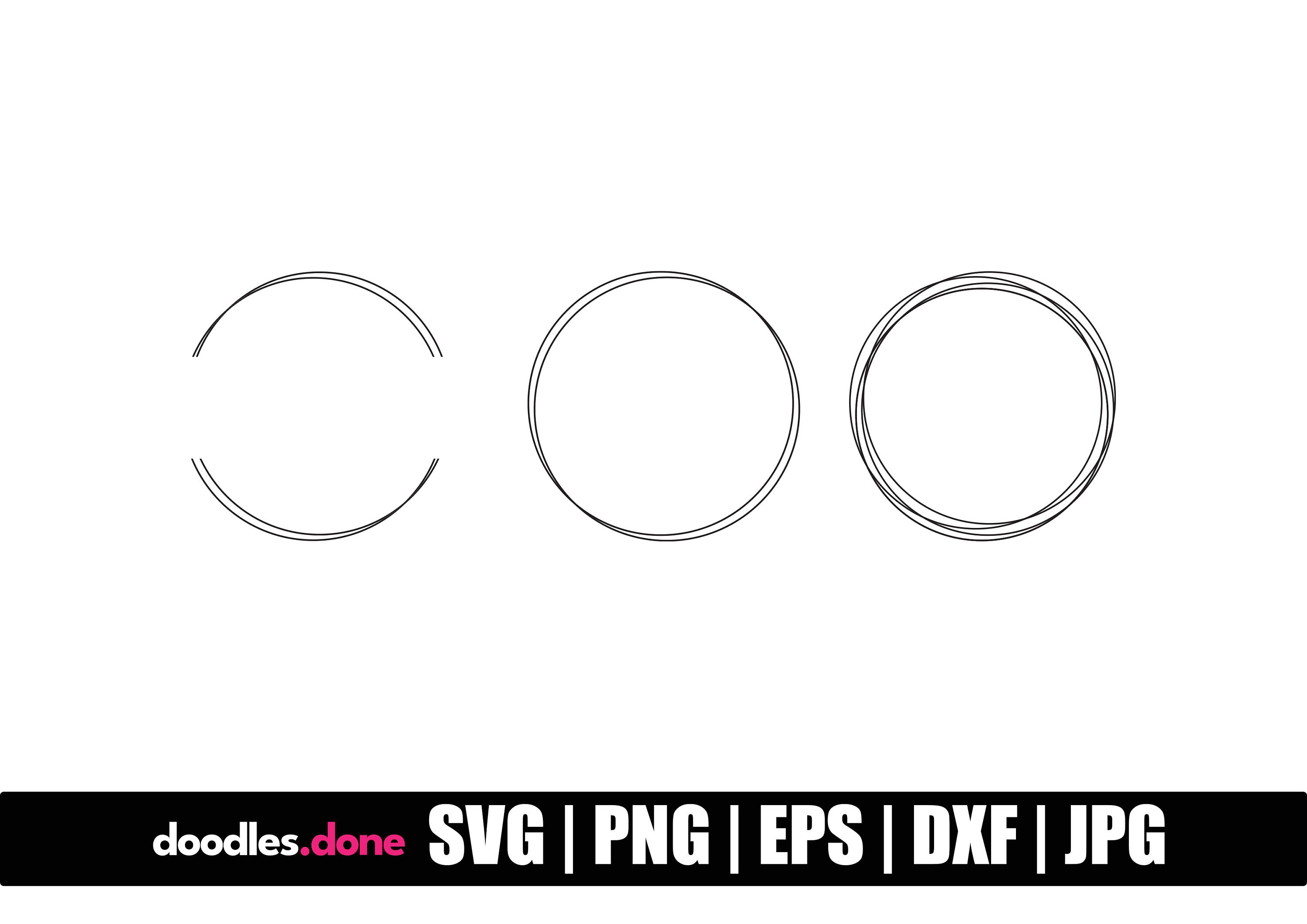CIRCLE Frame SVG | CIRCLES Monogram Svg | Circle Frames Svg | Circle ...