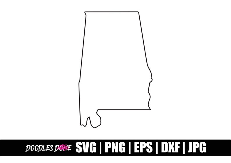 Alabama Outline SVG | Alabama Outline PNG | Alabama Outline Clip Art ...